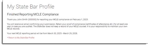 Report Mcle Compliance