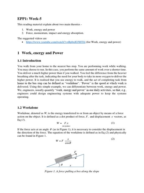 Work Energy And Power Pdf Collision Calorie