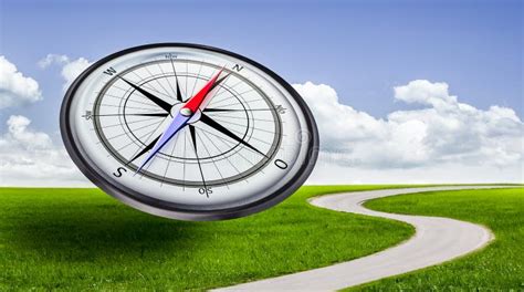 Compass In Landscape Stock Illustration Illustration Of Deepl 144270310