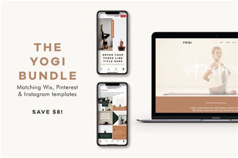 Wix Website Bundle Yogi By Tiny Pine Creative On Creativemarket