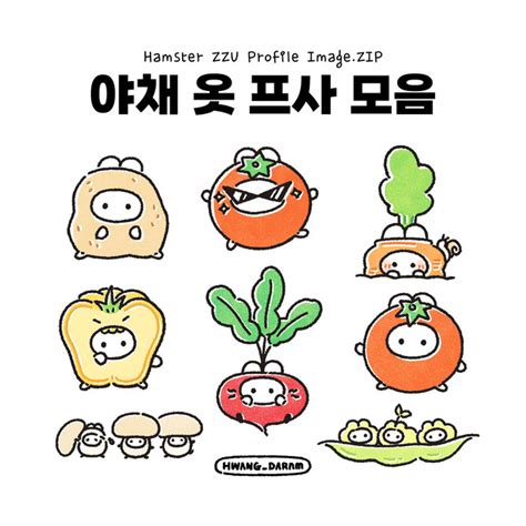 프로필이미지 공유 야채 옷 쮸 Hwangdaram 황다람