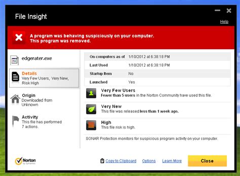 Norton Sonar And Click Once Edgerater Academy