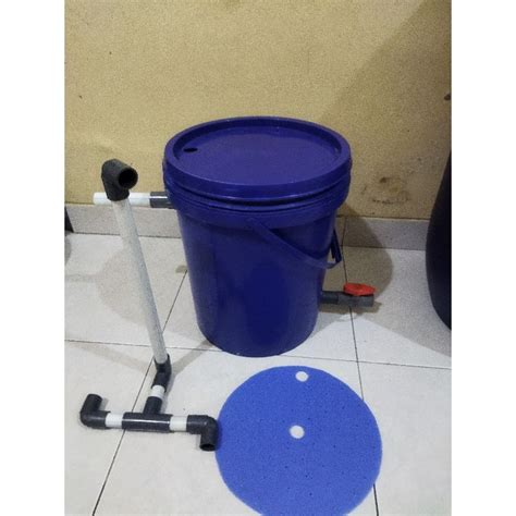 Jual Ember Bio Filter Kolam Ikan Koi Nila Lele Lobster Warna Biru Shopee Indonesia