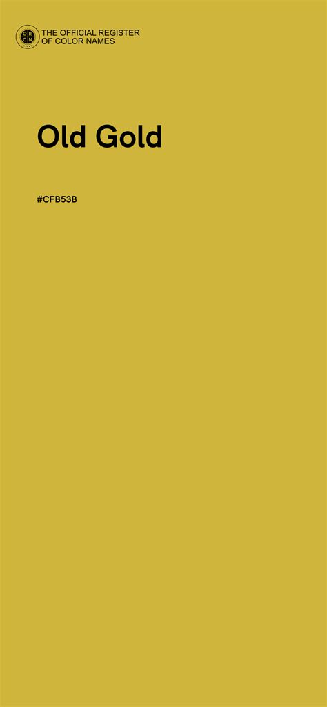 Old Gold Color Cfb53b The Official Register Of Color Names