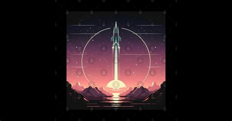 Sci Fi Rocket Art Sci Fi Space Sticker Teepublic