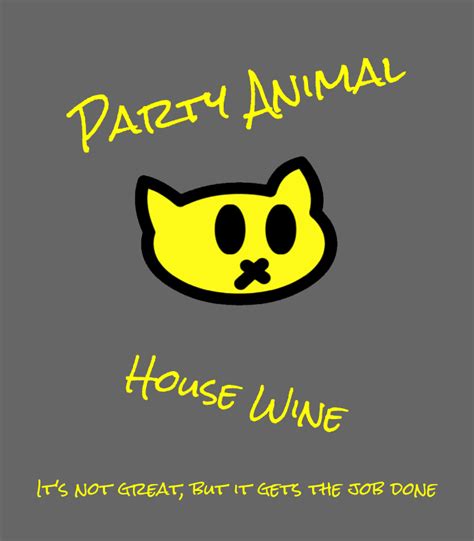 Party Animal Wine Label