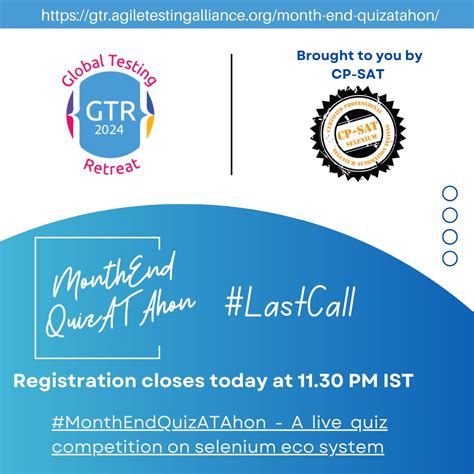 Agile Testing Alliance On Linkedin Monthendquizatahon Quizatahon Atagtr2024 Cpsat