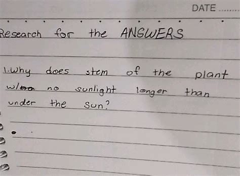 DATE Research For The ANSWERS 1 Why Does Stem StudyX