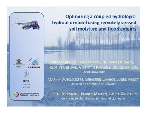 Pdf Optimizing A Coupled Hydrologic Hydraulic Model Using Remotely