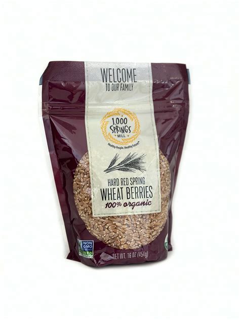 Organic Hard Red Spring Wheat Berries 1000 Springs Mill