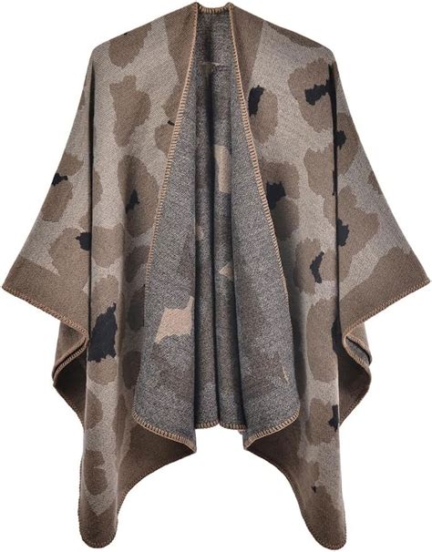 Jlmmen Women Fashion Leopard Pashmina Shawls Knitted Wraps Dressy
