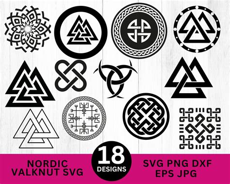 Nordic Valknut Svg Nordic Valknut Cut Files For Cricut Viking Symbol