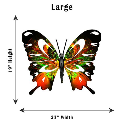 Large Butterfly Metal Wall Art Electrified Indoor And Outdoor Décor