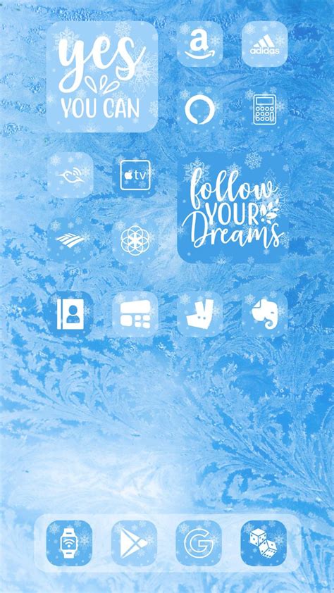 Frost Pattern Iphone Icon Packs For IOS 14 Widgetsmith Icons Aestetic