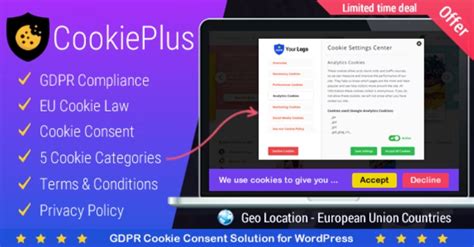Cookie Plus V163 Gdpr Cookie Consent Solution For Wordpress Nulled