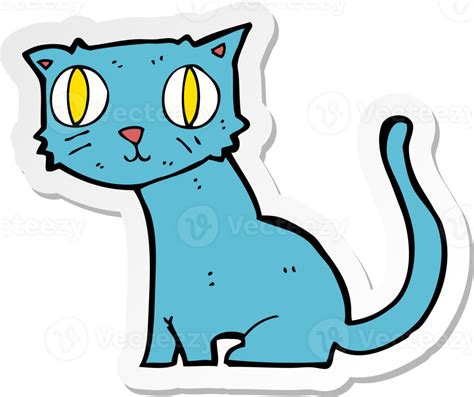 Sticker Of A Cartoon Cat 45144982 Png