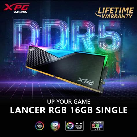Jual Promo Adata Xpg Lancer Rgb Ddr5 Memory 16gb 5200mhz Single