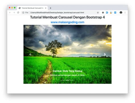 Tutorial Bootstrap 4 17 Carousel Bootstrap 4 Malas Ngoding