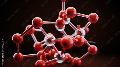 Molecular Structure 3d Model Chemistry Abstract Stock Illustration