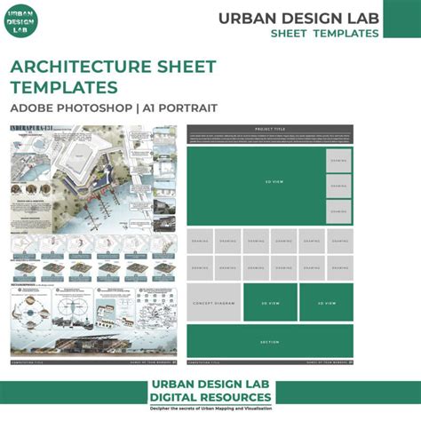 Architectural Presentation Templates A1 Portrait