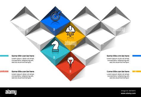 Infographic Template With Icons And 4 Options Or Steps Abstract Stairs