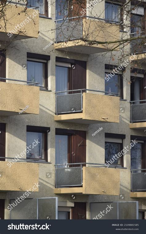 Overflow Pipes On Balconies Apartment Buildings Stock Photo 2109881585 Shutterstock