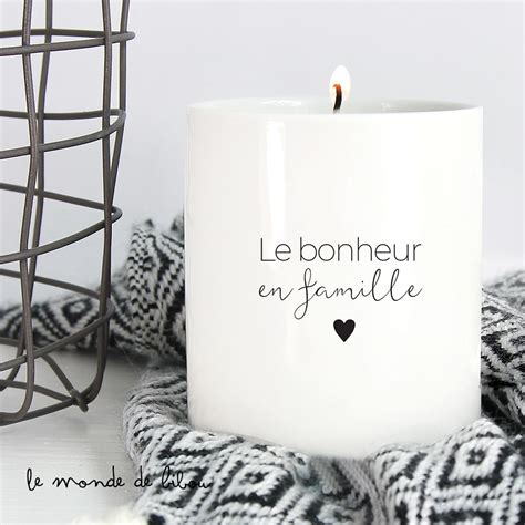 Bougie Bonheur En Famille Le Monde De Bibou Cadeaux Personnalisés