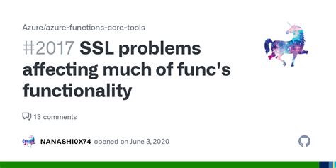 Ssl Problems Affecting Much Of Funcs Functionality · Issue 2017