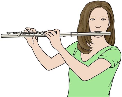 フルートを演奏している女性のイラスト。 フルート フルート イラスト 女性 イラスト