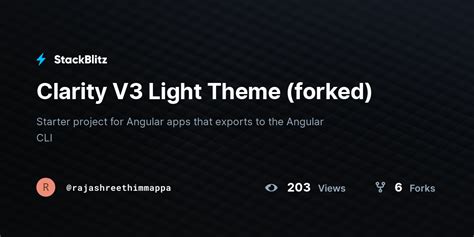 Clarity V3 Light Theme Forked StackBlitz