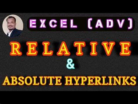 Relative Absolute Hyperlinks In Excel Relative Hyperlink