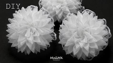 Пышные банты из Органзы, DIY Lush Organza Bows Tutorial - YouTube