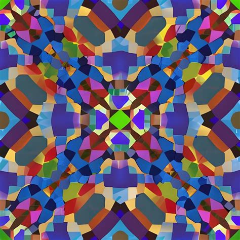 Premium Photo Vibrant Mosaic