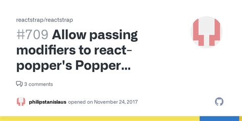 Allow Passing Modifiers To React Poppers Popper Component · Issue 709