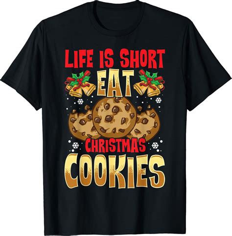 Christmas Cookie Lover Chocolate Chip Cookies T Shirt Uk