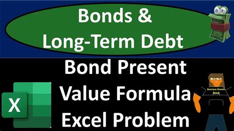 Bond Present Value Formula Excel Practice Problem 70