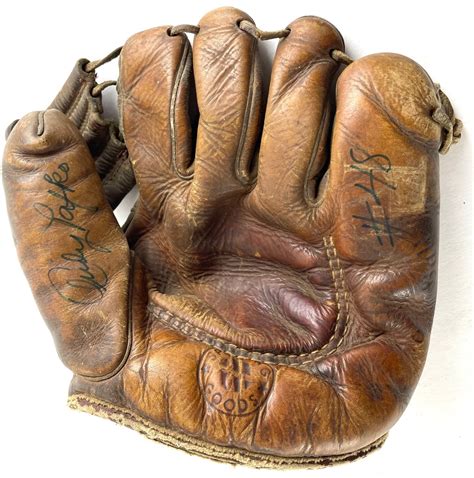 Lot Detail Andy Pafko Signed Baseball Glove Beckettbas
