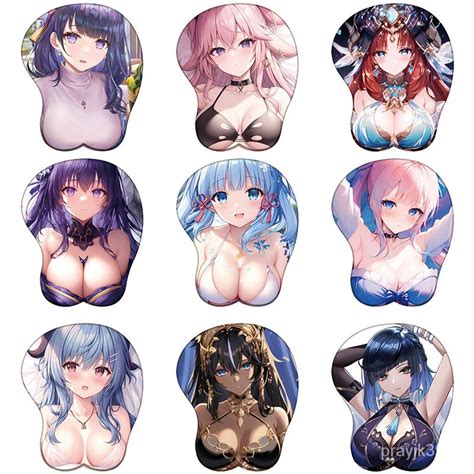 Jual Genshin Dampak 3D Silikon Mousepad Raiden Shogun Yae Miko Kokomi