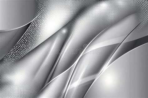 Cool Grey Abstract Background High Tech Grid Patterns Sleek Metallic