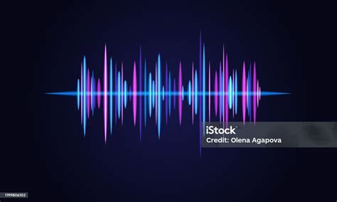 聲波向量抽象背景音樂無線電波音訊數位記錄振動脈衝和音樂配樂的標誌向量圖形及更多聲波圖片 聲波 矢量圖 噪音 Istock