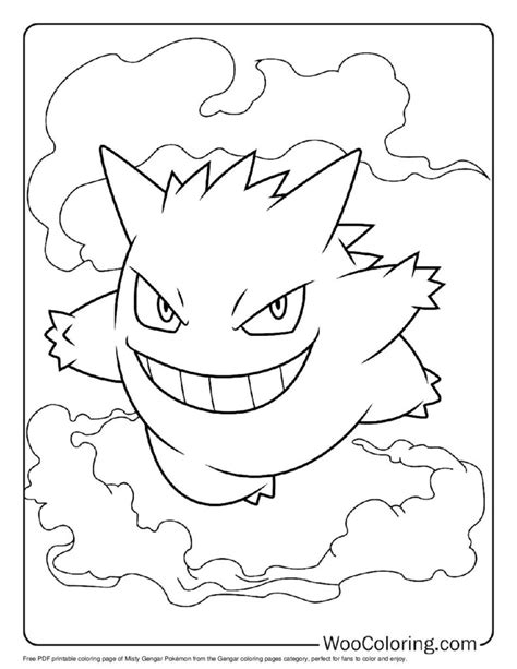 100 Gengar Coloring Pages Free Pdf To Print Woo Coloring