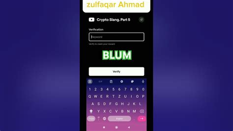 blum keyword crypto slang part 5 code blum keyword youtube video code