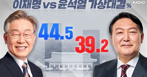 시선집중 양자대결 尹보다 安 李 382 Vs 安 435 李 445 Vs 尹 392
