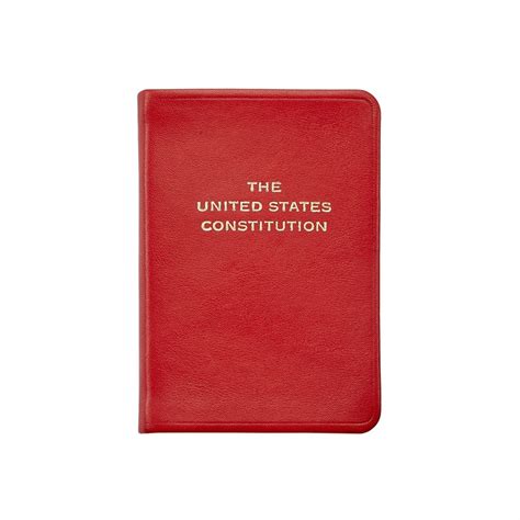 United States Constitution Red Traditional Leather Graphic Image