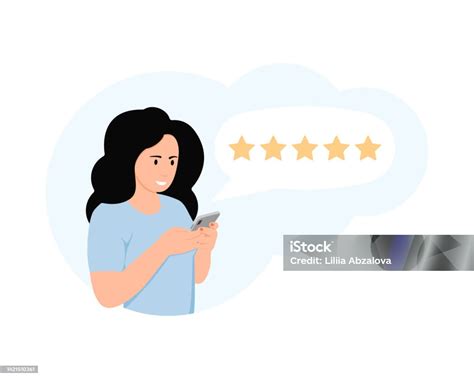 스마트 폰을 가진 소녀 웹 페이지 모바일 응용 프로그램 등에 대한 피드 개념 Brand Name Online Messaging