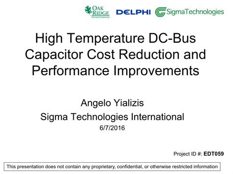 Pdf High Temperature Dc Bus Capacitor Cost Reduction And · High