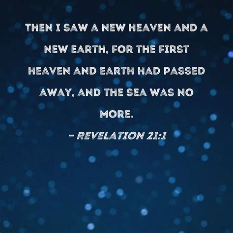 Revelation 21 1 Then I Saw A New Heaven And A New Earth For The First