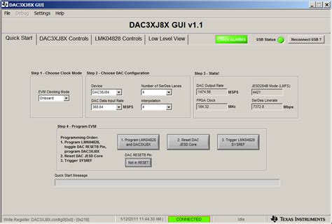Error With Dacadc Evm Gui Data Converters Forum Data Converters