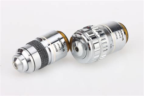 Lot 383 4 Olympus Microscope Objectives Splan