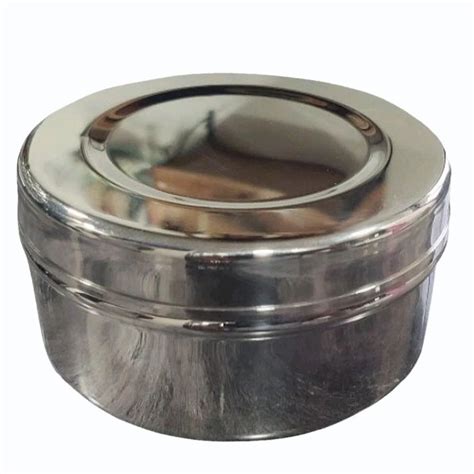 Silver Stainless Steel Round Puri Dabba Set At ₹ 449 Piece In Vasai Id 2852997758548